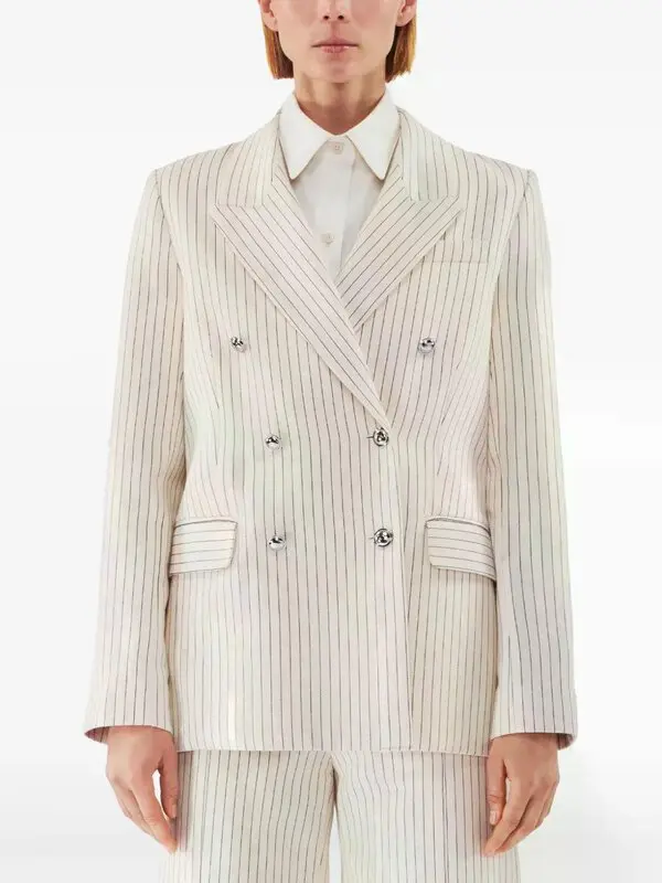 Adam Lippes Pinstriped Twill Blazer