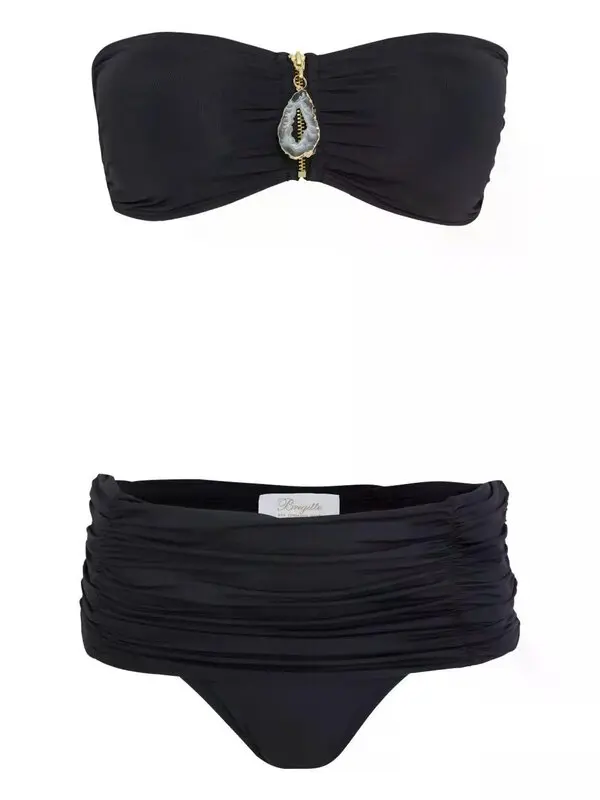 BRIGITTE Strapless Bikini Set - Black
