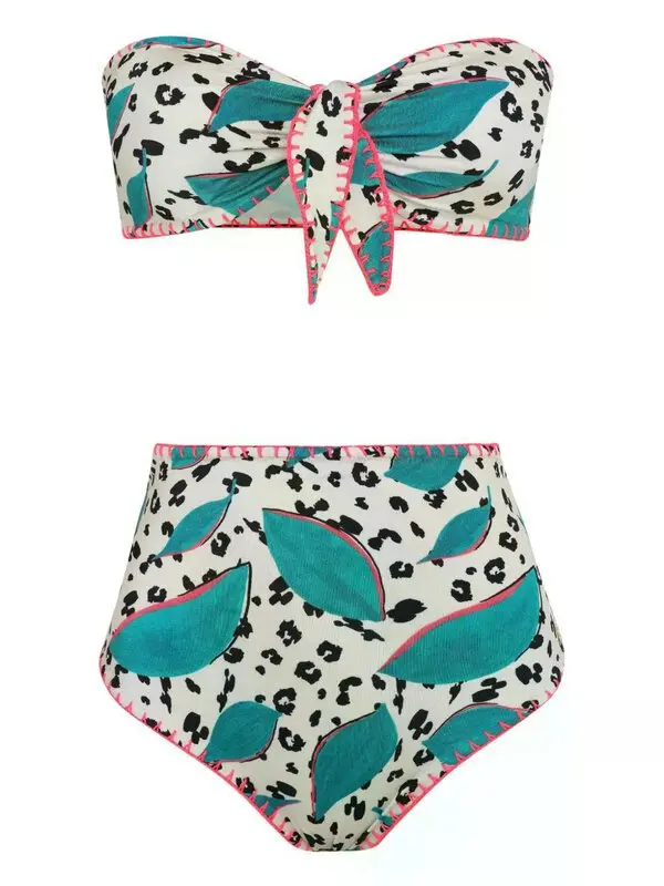 BRIGITTE Graphic-print Bikini Set - White