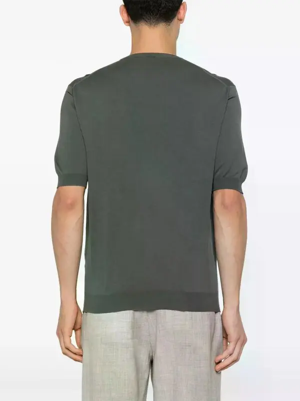 Fedeli Fine-knit T-shirt - Green