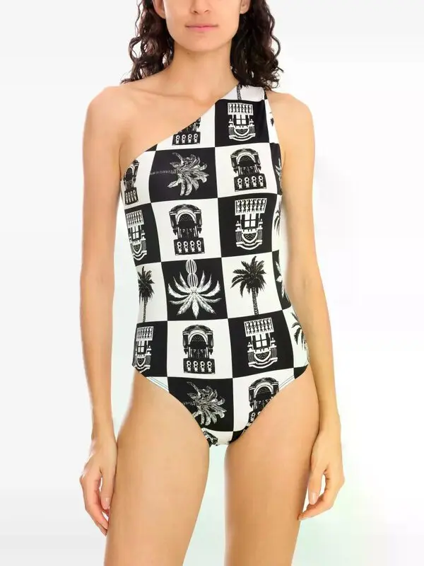 BRIGITTE One-shoulder Graphic One Piece Swimsuit