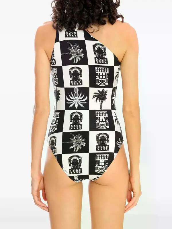 BRIGITTE One-shoulder Graphic One Piece Swimsuit