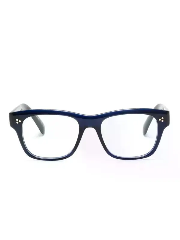Oliver Spencer Birell Rectangle-frame Glasses - Blue