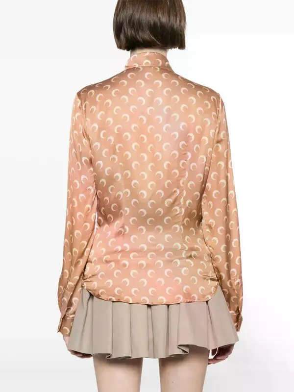 MARINE SERRE Crescent Moon-printed Shirt