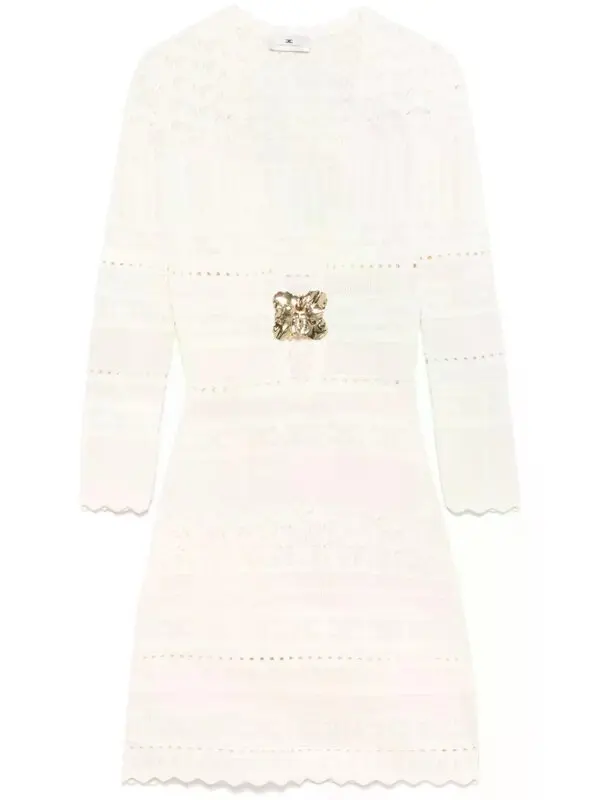 Elisabetta Franchi Open-work Mini Dress
