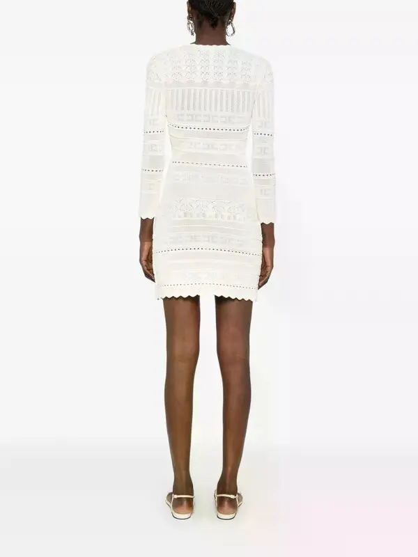 Elisabetta Franchi Open-work Mini Dress