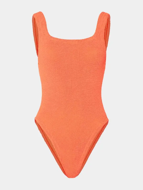 Hunza G Square Neck One Piece Swimsuit - Orange