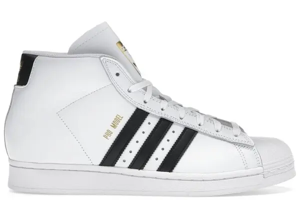 Adidas Pro Model Adv High-top Sneakers - Cloud White/core Black/gold Metallic