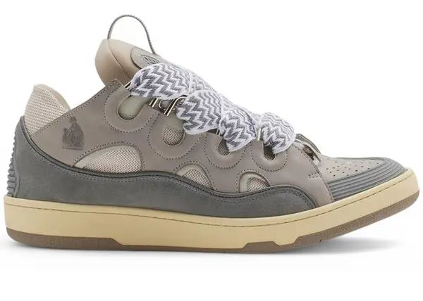 LANVIN Curb Low-top Sneakers - Grey/ivory