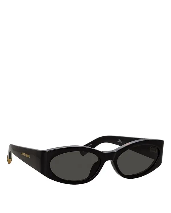 Jacquemus Ovalo Oval Sunglasses - Black/yellow