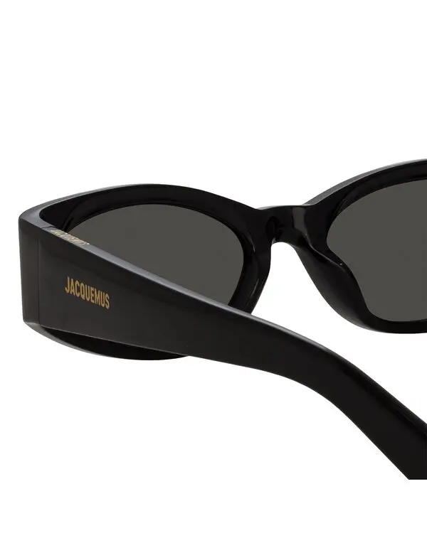 Jacquemus Ovalo Sunglasses - Black/yellow