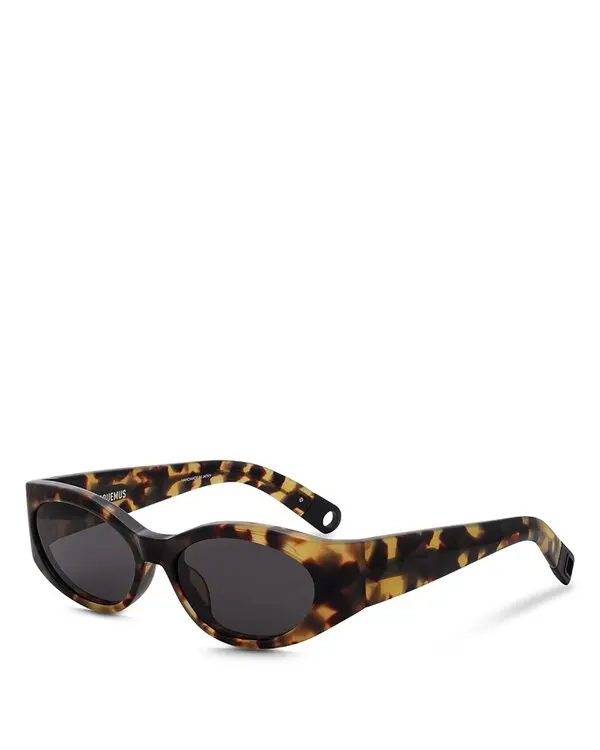 Jacquemus Ovalo Sunglasses - T Shell/matte Black/gray
