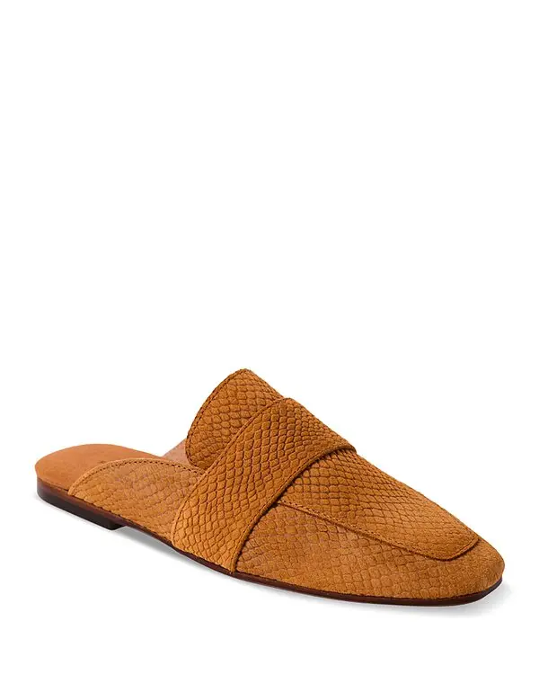 Free People At Ease Embossed Loafers - Tan Suede