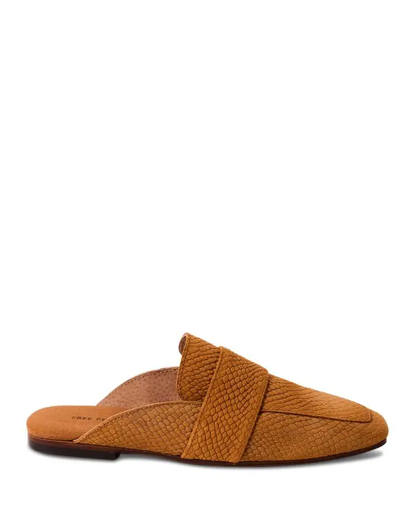 Free People At Ease Embossed Loafers - Tan Suede