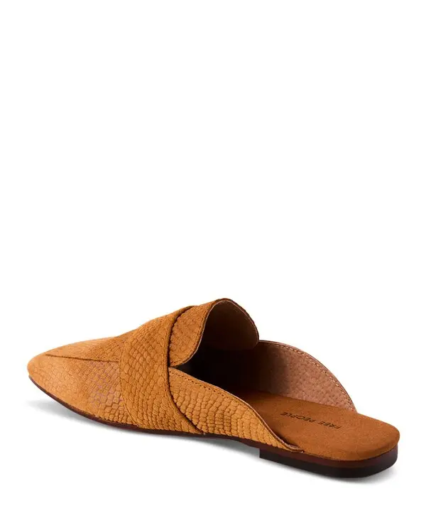 Free People At Ease Embossed Loafers - Tan Suede