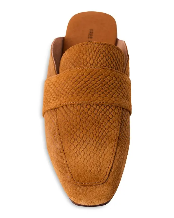 Free People At Ease Embossed Loafers - Tan Suede