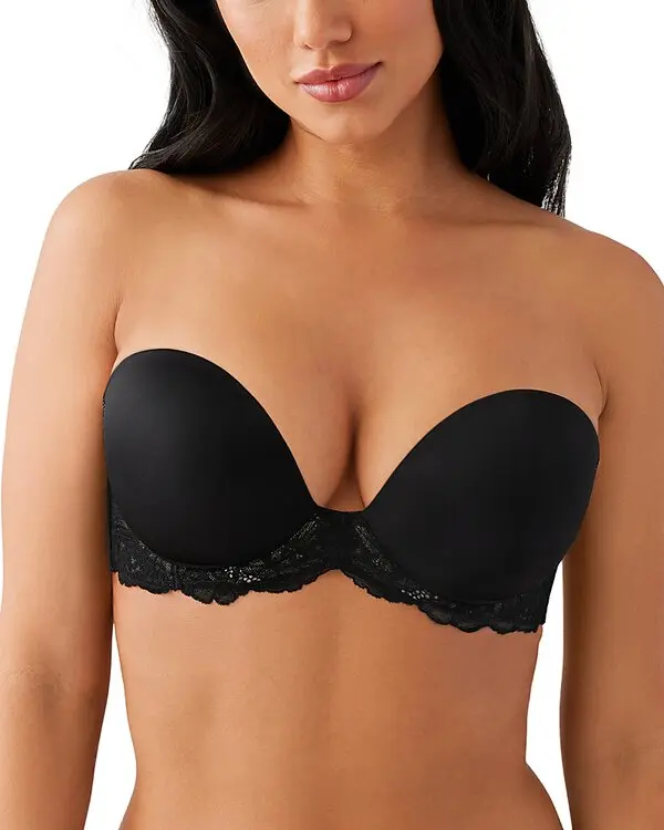 Wacoal Self Assured Push Up Strapless Bra - Black