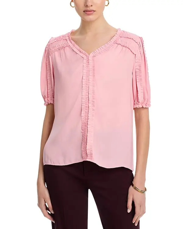 T Tahari Ruffled Blouse