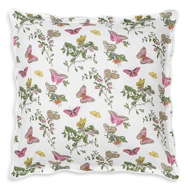 MATOUK Baudin Butterfly Euro Sham - Pink