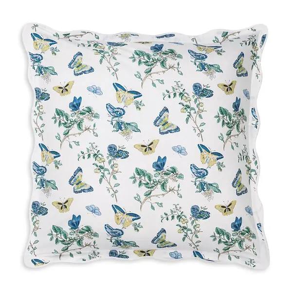 MATOUK Baudin Butterfly Euro Sham - Prussian Blue