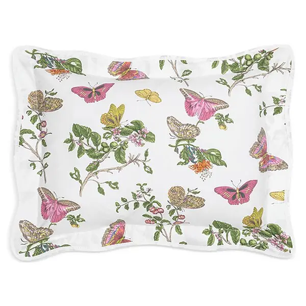MATOUK Baudin Butterfly Boudoir Sham - Pink