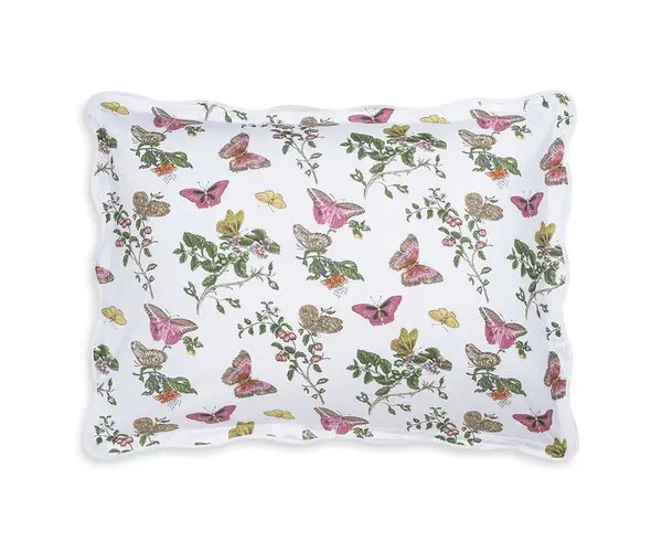MATOUK Baudin Butterfly Boudoir Sham - Pink