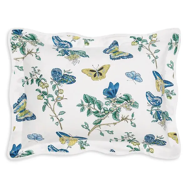 MATOUK Baudin Butterfly Boudoir Sham - Prussian Blue