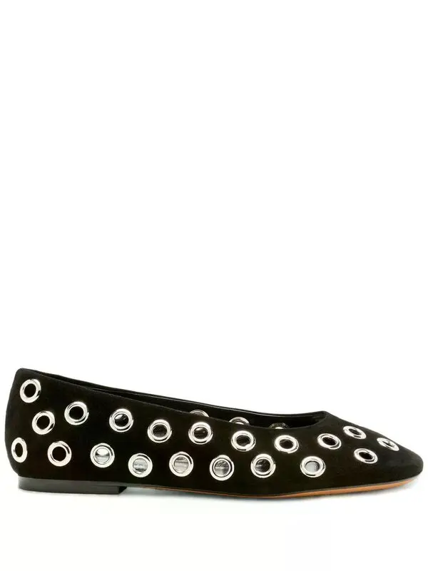 Proenza Schouler Metal-eyelet Ballerinas - Black