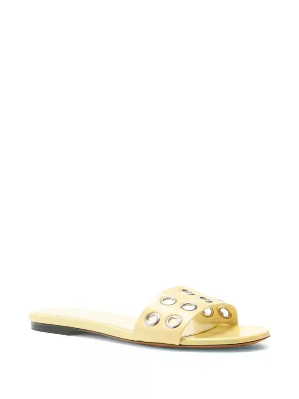 Proenza Schouler Grommet Slide Sandals - Yellow