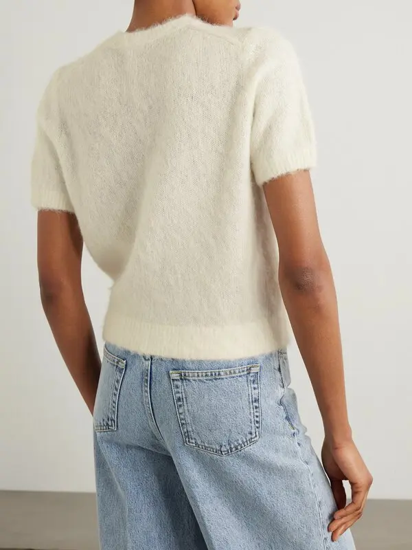 DÔEN Hearst Cropped Alpaca-blend Sweater