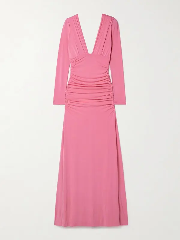 Carolina Herrera Ruched Stretch-jersey Gown