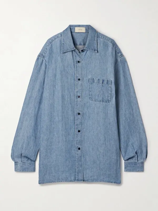 THE ROW Nesson Linen-chambray Shirt - Blue
