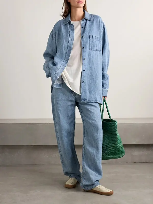 THE ROW Nesson Linen-chambray Shirt - Blue