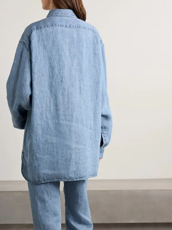THE ROW Nesson Linen-chambray Shirt - Blue