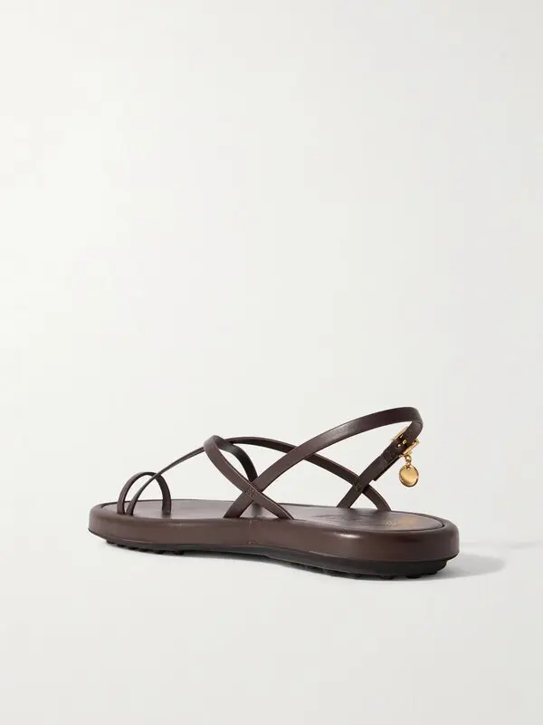 TOD'S Embellished Leather Sandals