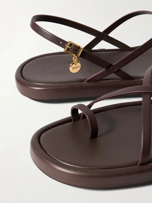 TOD'S Embellished Leather Sandals