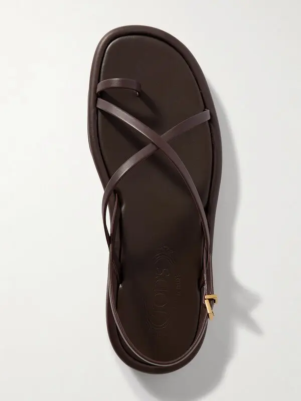 TOD'S Embellished Leather Sandals