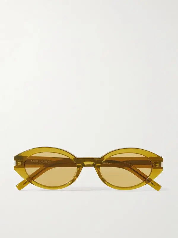Saint Laurent Oval-frame Sunglasses - Green