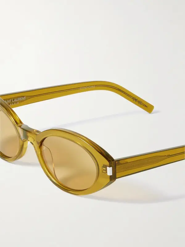 Saint Laurent Oval-frame Sunglasses - Green