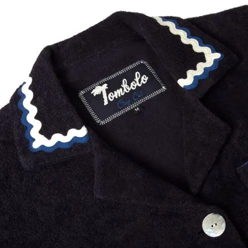 TOMBOLO Rick Rack Cropped Cabana Shirt