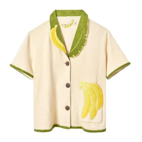 TOMBOLO Banana Split Cabana Crop Cut Shirt