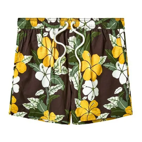 TOMBOLO Night Bloom Swim Trunks - Brown