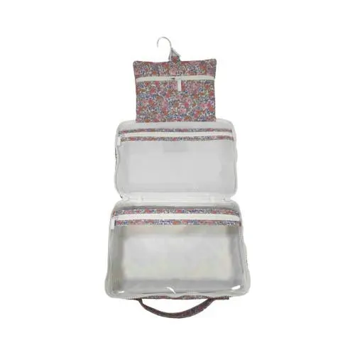 TRVL DESIGN Garden Floral Hanging Toiletry Bag - Pink