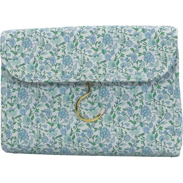 TRVL DESIGN Hamptons Floral Hanging Toiletry Bag - Blue