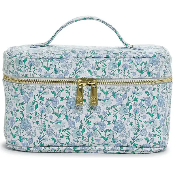 TRVL DESIGN Hamptons Floral Train Case - Blue