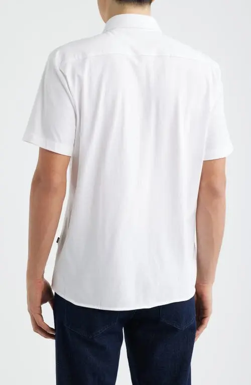 BOSS Roan Stretch Cotton Button-up Shirt - White