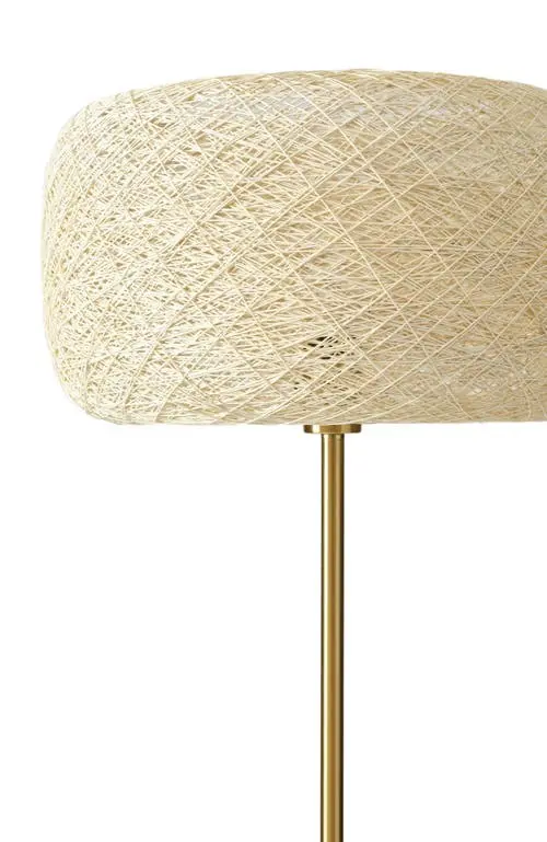 BRIGHTECH Rowan 66" Led Floor Lamp With Woven Thread Shade