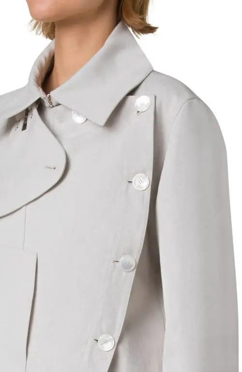 Akris Arno Cotton & Linen Twill Trench Jacket