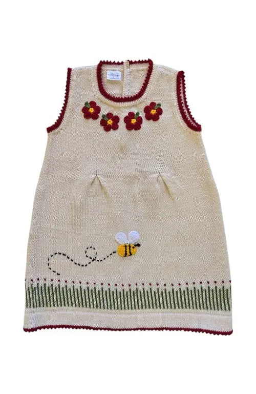 MELANGE COLLECTION Embroidered Bumblebee Dress