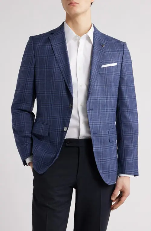 Hugo Boss Hutson Slim Fit Check Sport Coat - Medium Blue